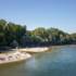 Secluded swimming spots along the Isar river near the Bogenhausen ...