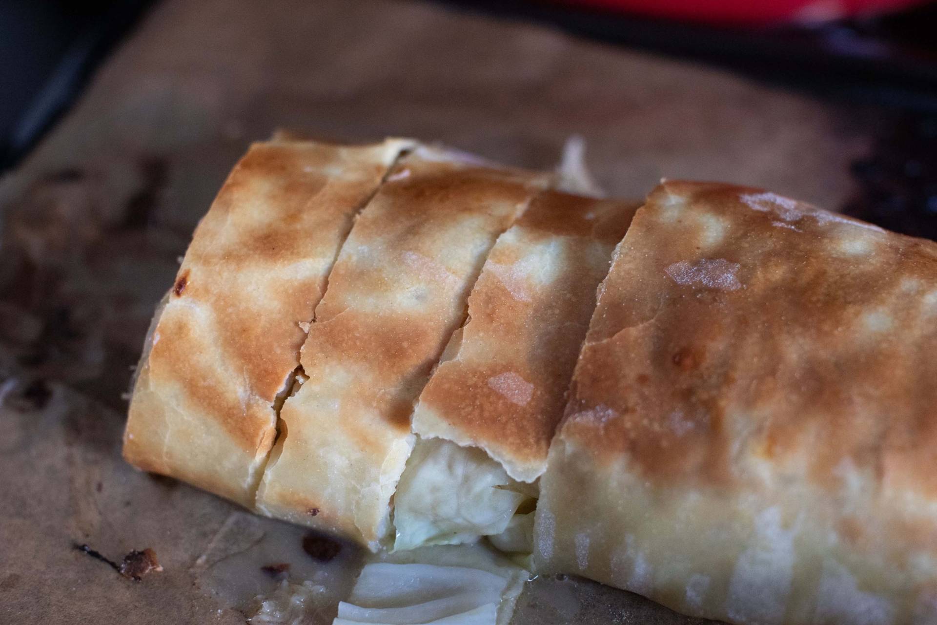 The recipe: Cabbage cream strudel with wild mushrooms and nuts